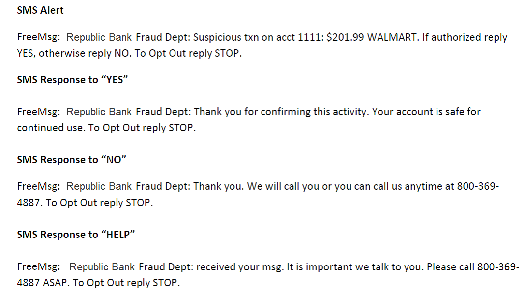 Fraud Alerts - Republic Bank